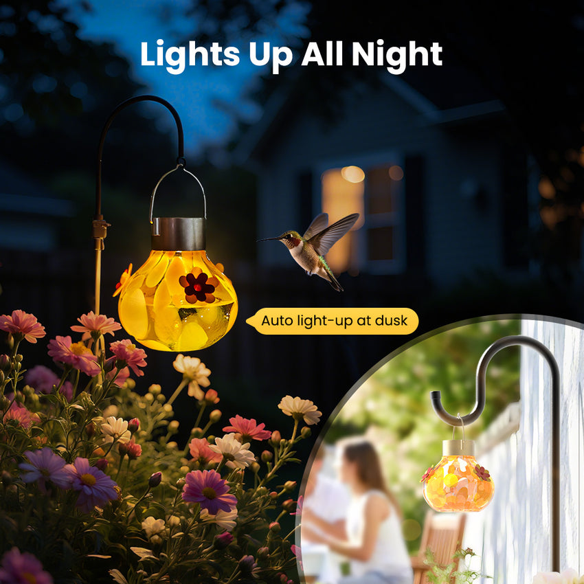 VINGUYS Solar Hummingbird Feeder with Light – Vinguys